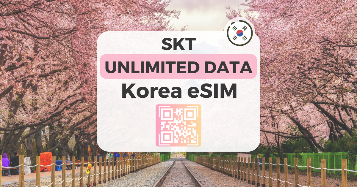韓國eSIM | SKT 4G LTE無限流量數據eSIM（非漫遊）